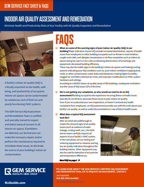 What’s Your Building’s IAQ (Indoor Air Quality)? - Rudolph Libbe Group
